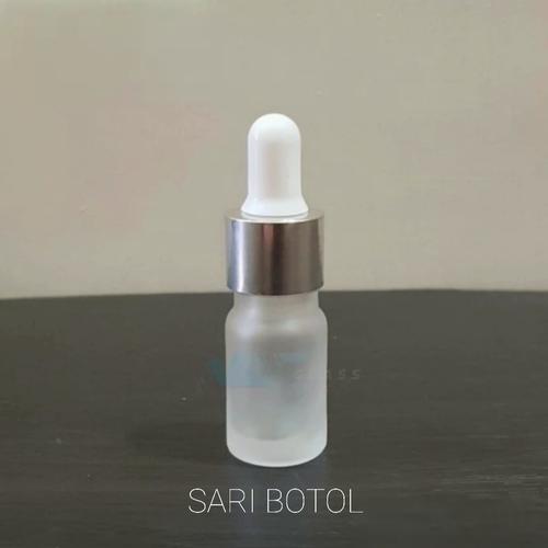Jual BOTOL KACA PIPET 5ML FROSTED/BOTOL SERUM 5 ML RING SILVER KARET ...