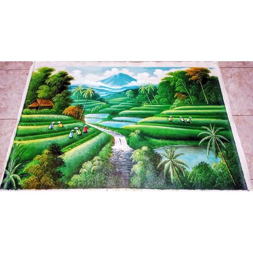 Jual Lukisan Sawah Menghijau dan Pemandangan Alam Yang Asri - Kota ...