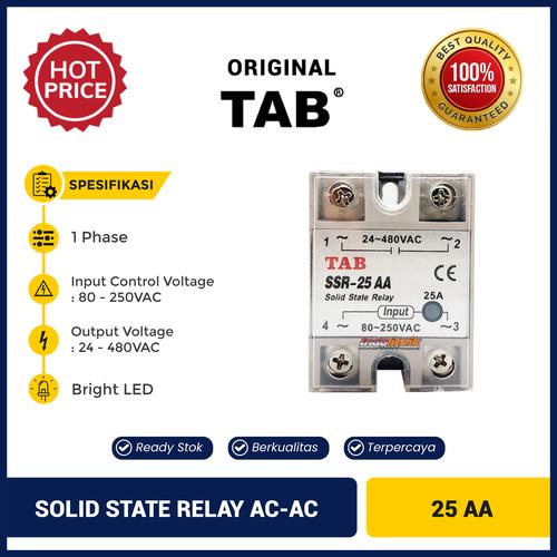 Promo Solid State Relay 1 Phase SSR-25AA 25A TAB - 1 Phase AC-AC 25 ...