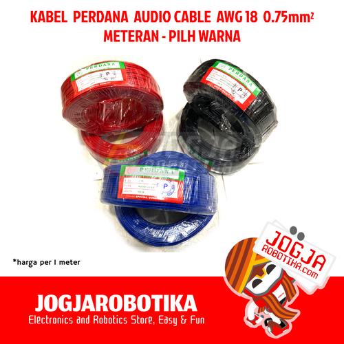 Jual KABEL AUDIO CABLE PERDANA 0.75mm AWG 18 AWG18 METERAN - PILIH ...