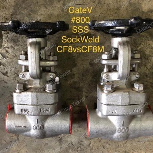 Jual gate Valve sw class 800 stainless ss316 2" / socket weld - Jakarta ...