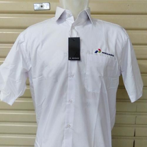 Jual Kemeja ) Seragam PERTAMINA Alisan Putih Lengan Pendek - Putih, 14 ...