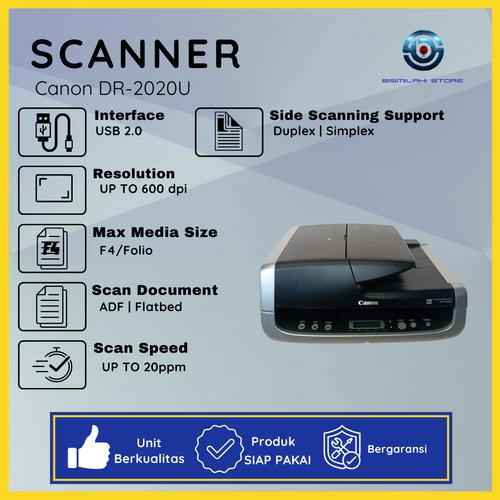 Jual Scanner Folio Canon DR-2020U Bisa Scan Ukuran F4 Folio Melalui ADF ...