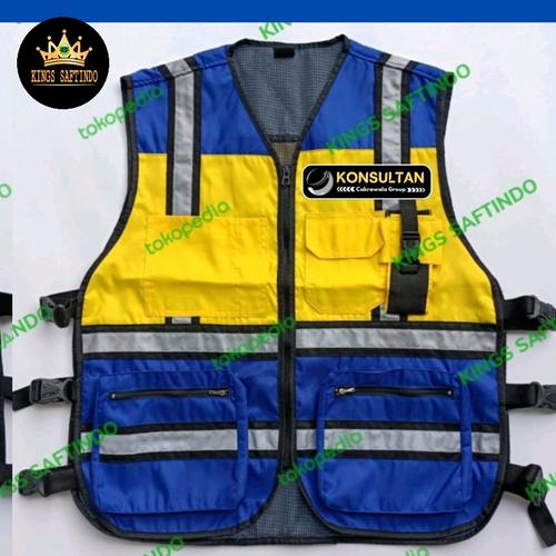 Jual SAFETY VEST TASLAN KOMBINASI / ROMPI PROYEK/CUSTOM BORDIR - XXXL ...