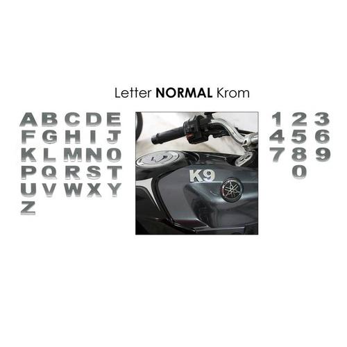 Jual Emblem Mobil Motor Huruf Angka Alfabet Satuan - NORMAL CHROME ...
