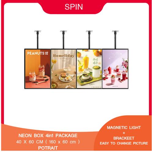 Jual NEON BOX SLIM LED LIGHT BOX Menu Paket 4in1 40x60cm ( 160x60cm ...