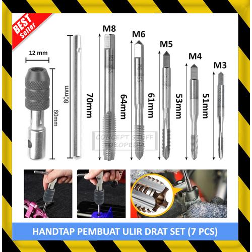 Jual ALAT HANDTAP HAND TAP GAGANG TAP SENAI SNAI SET DRAT M3 M4 M5 M6 ...
