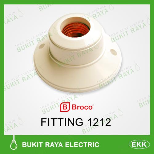 Jual Broco 1212 Fitting Plafon Bulat Ceiling Lamp Holder - White - Kota ...