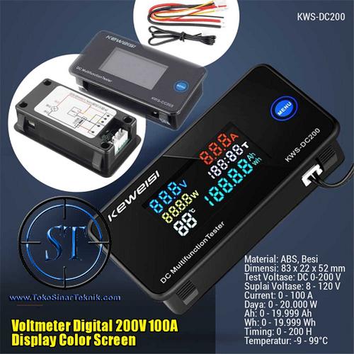 Jual Voltmeter Digital Display 200V 100A Pengukur KWHmeter Watmeter ...