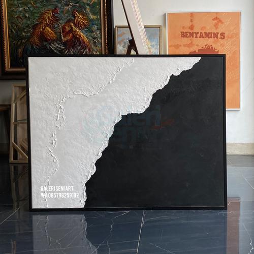 Jual lukisan minimalis | lukisan tekstur sudah include bingkai - tanpa ...