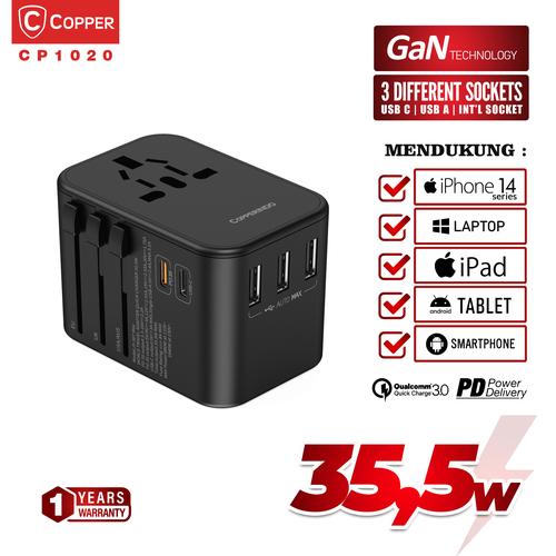 Promo COPPER CP1020 Universal GAN Travel Adapter 35,5w - Jakarta Barat ...