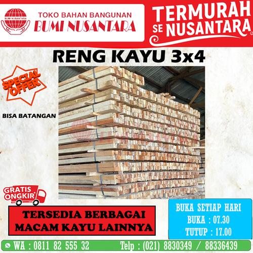 Jual Reng Kayu 3x4 meranti batangan ikatan 3 x 4 kualitas super bumi ...