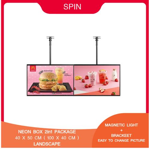 Jual NEON BOX SLIM LED LIGHT BOX Menu Paket 2in1 40x50cm ( 100x40cm ...