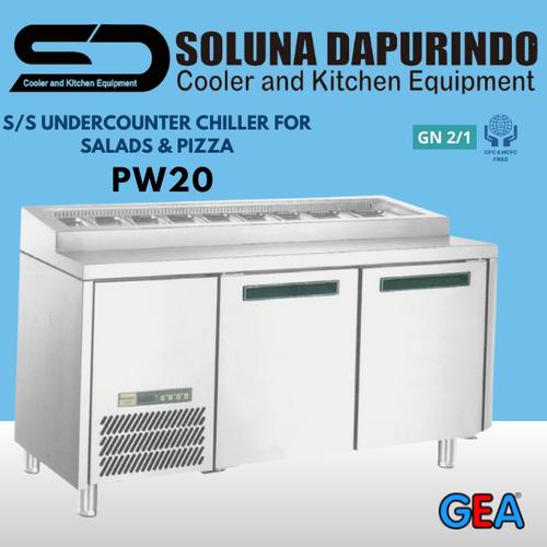 Jual GEA S/S Undercounter Chiller For Salad & Pizza PW-20 / PW20 / PW ...