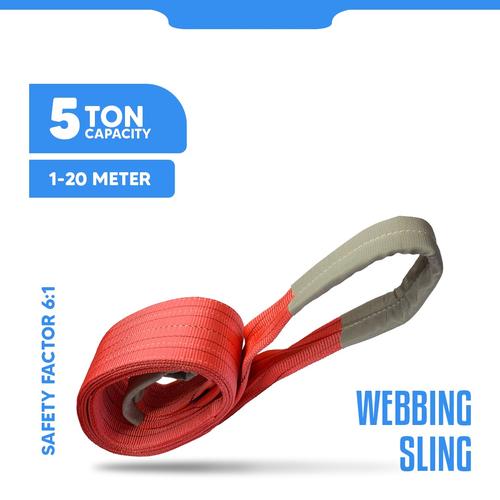 Jual Webbing Sling 5 Ton x 5 Meter (2-ply) ULTRA Safety Factor 6:1 ...