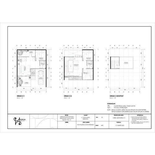 Jual Desain Denah Rumah + Grid Struktur - Kab. Nganjuk - HIKA ARCH ...