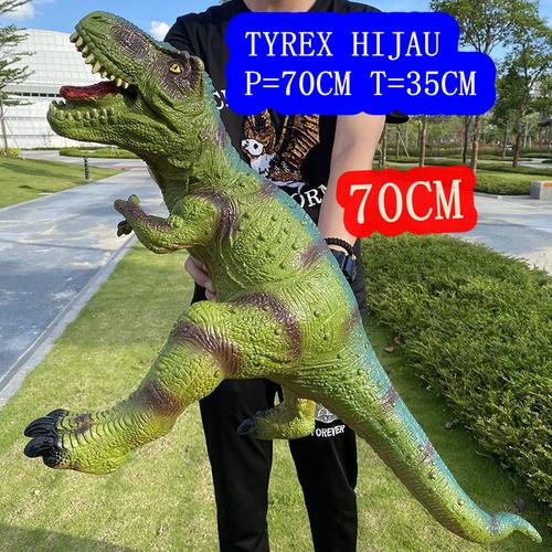 Jual MAINAN DINOSAURUS TYREX ORANGE SUPER JUMBO BESAR BONEKA DINO KARET ...