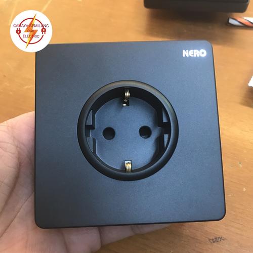 Jual Stopkontak nero casa x2 matte black hitam doff stop kontak colokan ...