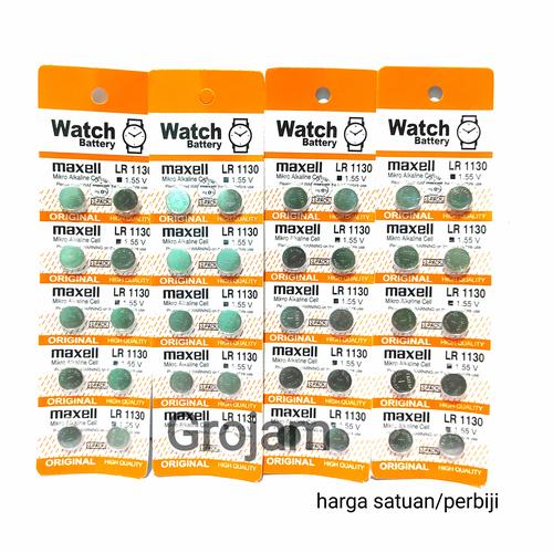 Jual Baterai Kancing Maxel LR 1130 Murah Batre LR1130 AG10 GP389 1130 ...