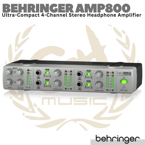 Promo BEHRINGER AMP800 V2 Ultra Compact 4 Channel Stereo Headphone ...