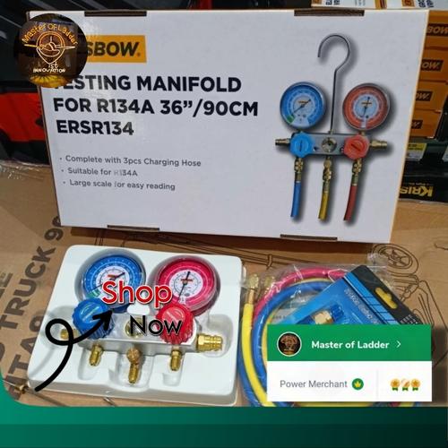 Jual Set Testing Manifold Tabung Freon R134A 36 Inch Krisbow ERSR134 ...