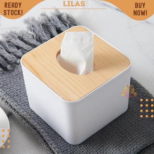 Jual lilas kotak tisu bambu tutup KOTAK Segi4 tempat tissue roll IMPORT ...