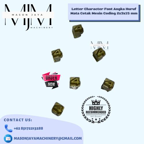 Jual Letter Character Font Angka Huruf Mata Cetak Mesin Coding 2x3x15 ...