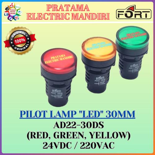 Jual FORT PILOT LAMP INDICATOR LED 30MM AD22-30DS 24VDC 220VAC 24V 220V ...