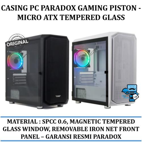Jual Casing Pc Paradox Gaming Piston - Micro Atx Tempered Glass ...