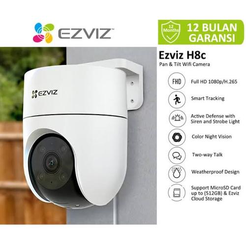 Jual Ezviz H8c Outdoor CCTV Pan & Tilt Wifi IP Camera Auto Tracking ...