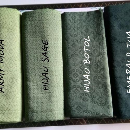 Jual kain dobby polos warna armi hijau sage hijau botol emerald - Kota Pekalongan - Batik ...