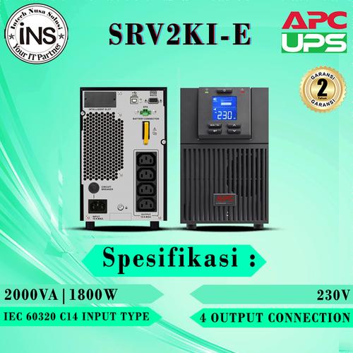 Jual UPS APC SRV2KI-E 2000VA 1800WATTS 230V GARANSI 2 TAHUN - Jakarta Pusat - Intech Nusa Solusi ...