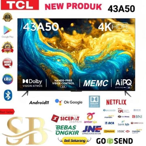 Jual TCL LED TV 43 inch 43A30 ANDROID 11.0 UHD 4K Google TV MEMC Dolby ...