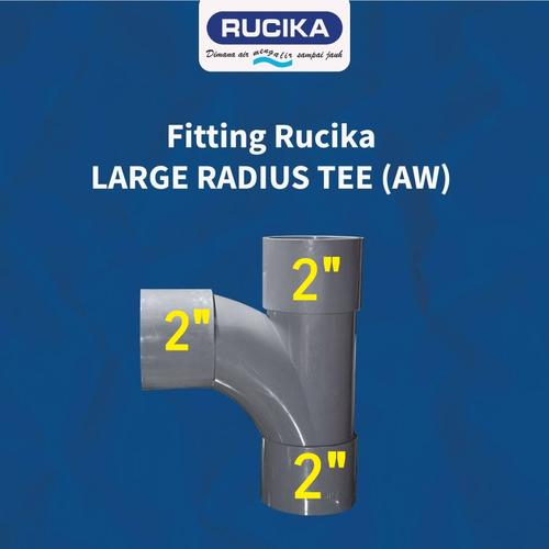 Jual Large radius tee 2 inch AW Rucika Tee Y 90 derajat 2" inch Tee yee ...
