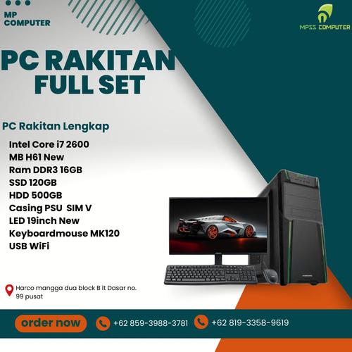 Jual PC Rakitan 1 Set i7 2600 16GB 120GB 500GB LED 19inch Varro Keymouse - Jakarta Pusat - MP ...