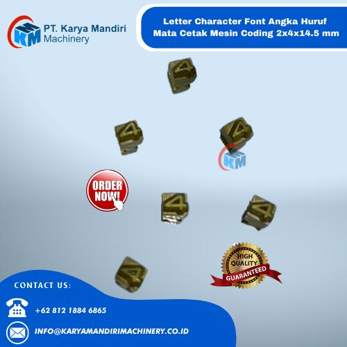 Jual Letter Character Font Angka Huruf Mata Cetak Mesin Coding 2x4x14.5 ...