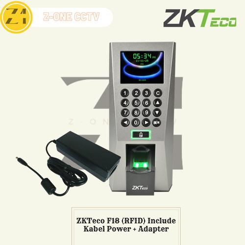 Jual ZKTeco FINGER PRINT F18 (RFID) Include Kabel Power + Adapter ...