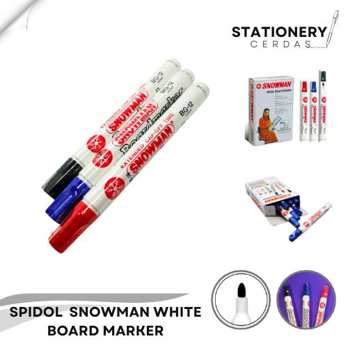 Jual Spidol Snowman White Board Marker Papan Tulis Mudah Dihapus ...