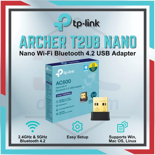 Promo TP-LINK ARCHER T2UB NANO AC600 WIFI BLUETOOTH 4.2 USB ADAPTER ...