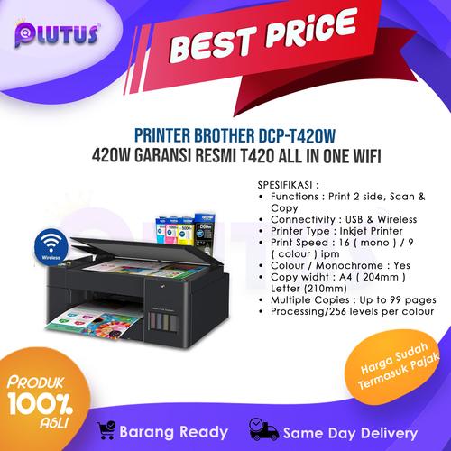 Jual Printer Brother DCP-T420W / 420W Garansi Resmi T420 All in One ...