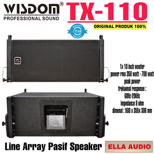 Jual Wisdom TX110 Speaker Line Array 10"inch Pasif Speaker Wisdom TX ...