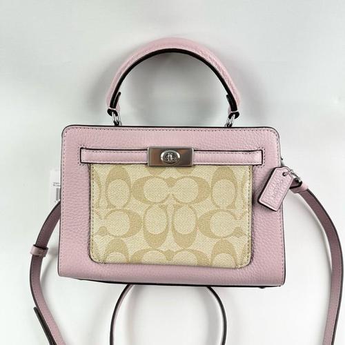 Jual Coach Mini Lane Top Handle In Signature Canvas Light Khaki/Ice ...