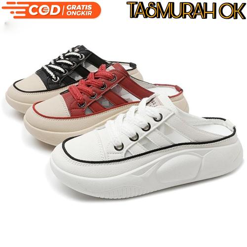 Jual Sepatu Sandal Wanita Sneakers Selop Premium Antislip Slip On Sport ...