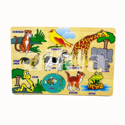 Jual Puzzle / Puzle / Pazel kayu MDF Binatang belajar mengasah otak ...