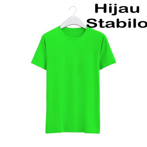 Jual KKP KAOS POLOS LENGAN PENDEK PE (POLYESTER) WARNA HIJAU STABILO M -XXL - HIJAU STABILO, M ...