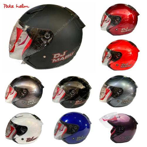 Jual HELM KYT DJ MARU SOLID UKURAN XL DAN XXL HALF FACE DJMARU HALFFACE ...