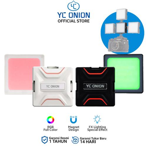 Jual YC Onion Brownie RGB LED Camera Video Light Black / White / Pink ...