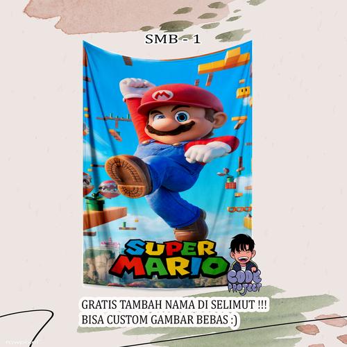 Jual SELIMUT SUPER MARIO BROS - super mario - selimut custom - Kota ...