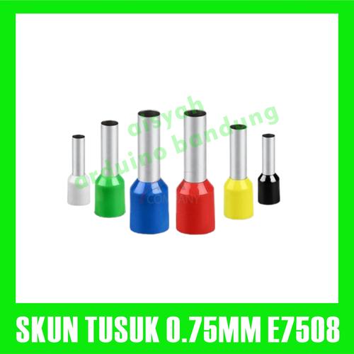 Promo Skun Tusuk Ferrules 0.75 mm 7508 Kabel Terminal blok Crimp skun ...