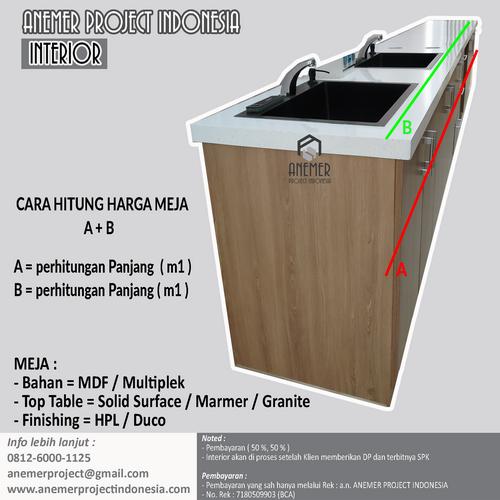 Jual Meja (Bahan : MDF/Multiplek + HPL/DUCO) belum termasuk TOP TABLE ...